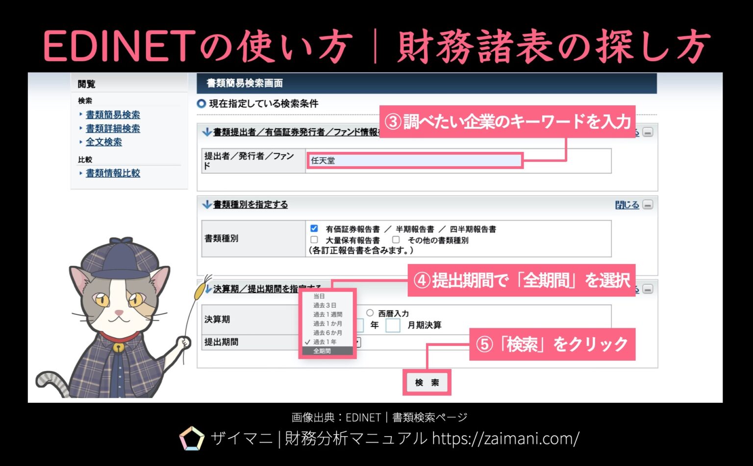 EDINET｜エディネットの使い方｜ファンダメンタルズ分析活用術